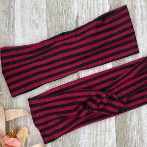 Maroon Stripes Twisted Headband for Women Headbands for Teen, Twisted ...