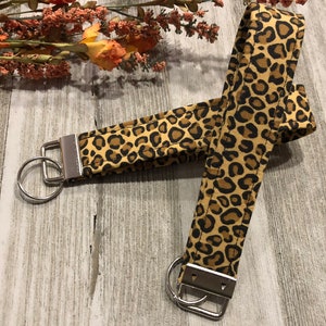 Cheetah Print Wristlet for Key Fobs and Keychain Gift for - Etsy