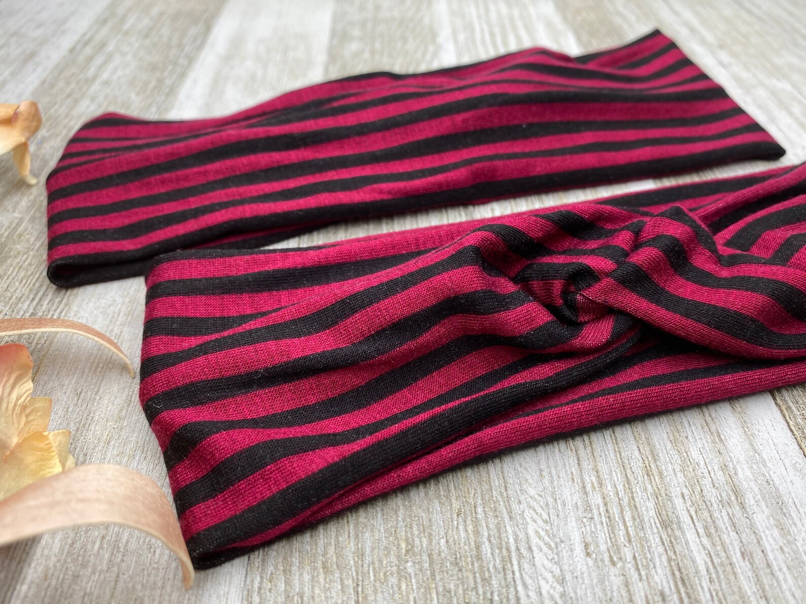 Maroon Stripes Twisted Headband for Women Headbands for - Etsy
