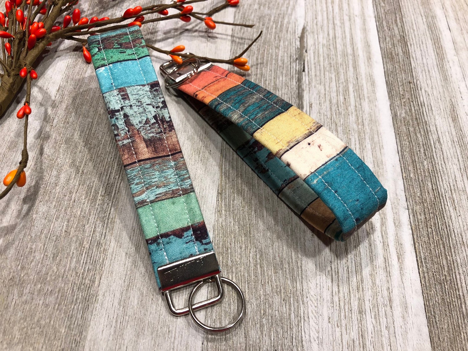 Rustic Wood Wristlet Keychain for Women Gift for Women | Etsy