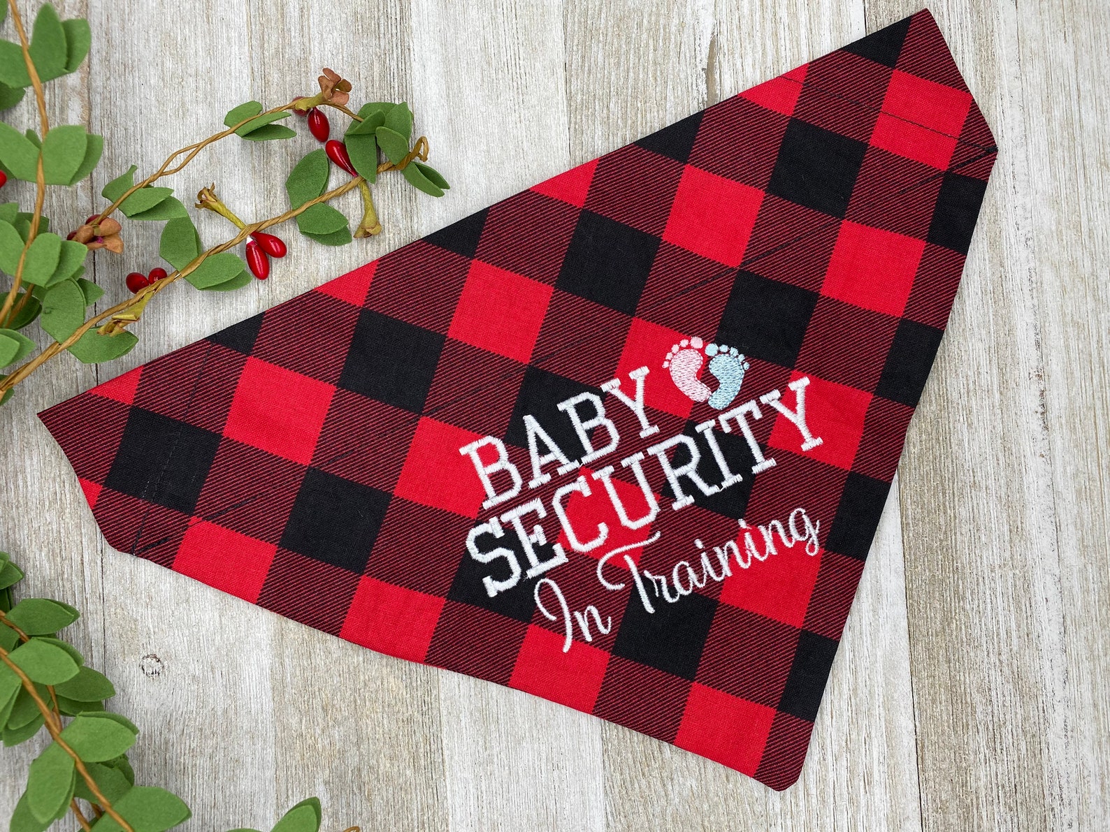 Baby Security In Training Over the Collar Dog Bandana | Etsy