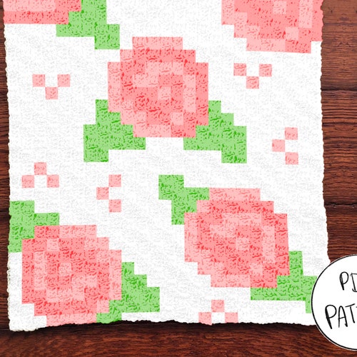 Rose C2c Baby Blanket Pattern Roses Crochet Pattern Crochet - Etsy