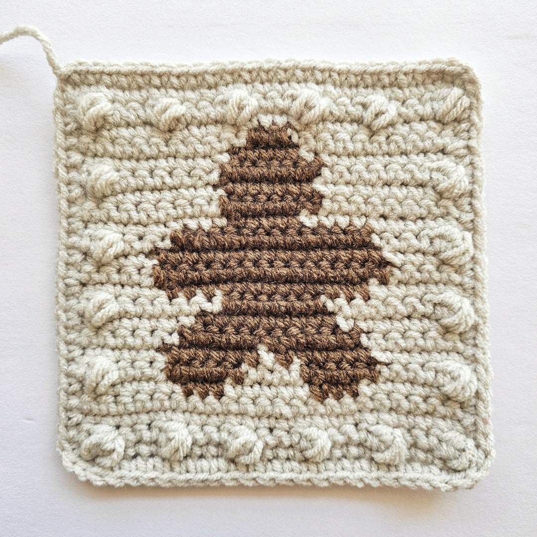 Gingerbread Man Crochet Blanket Square Pattern, Christmas Holiday (PDF ...