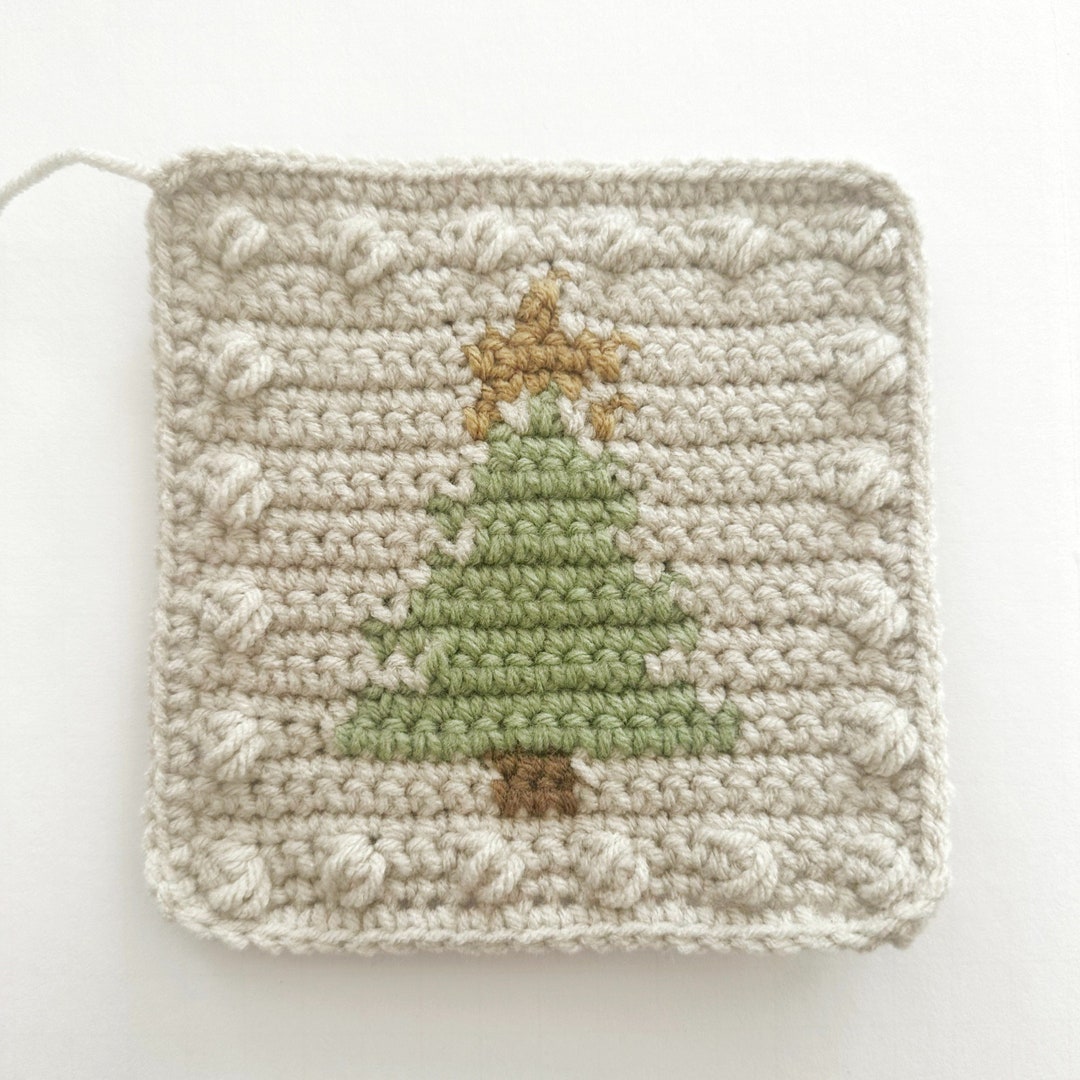 Christmas Tree Crochet Blanket Square Pattern (PDF Pattern) - Etsy
