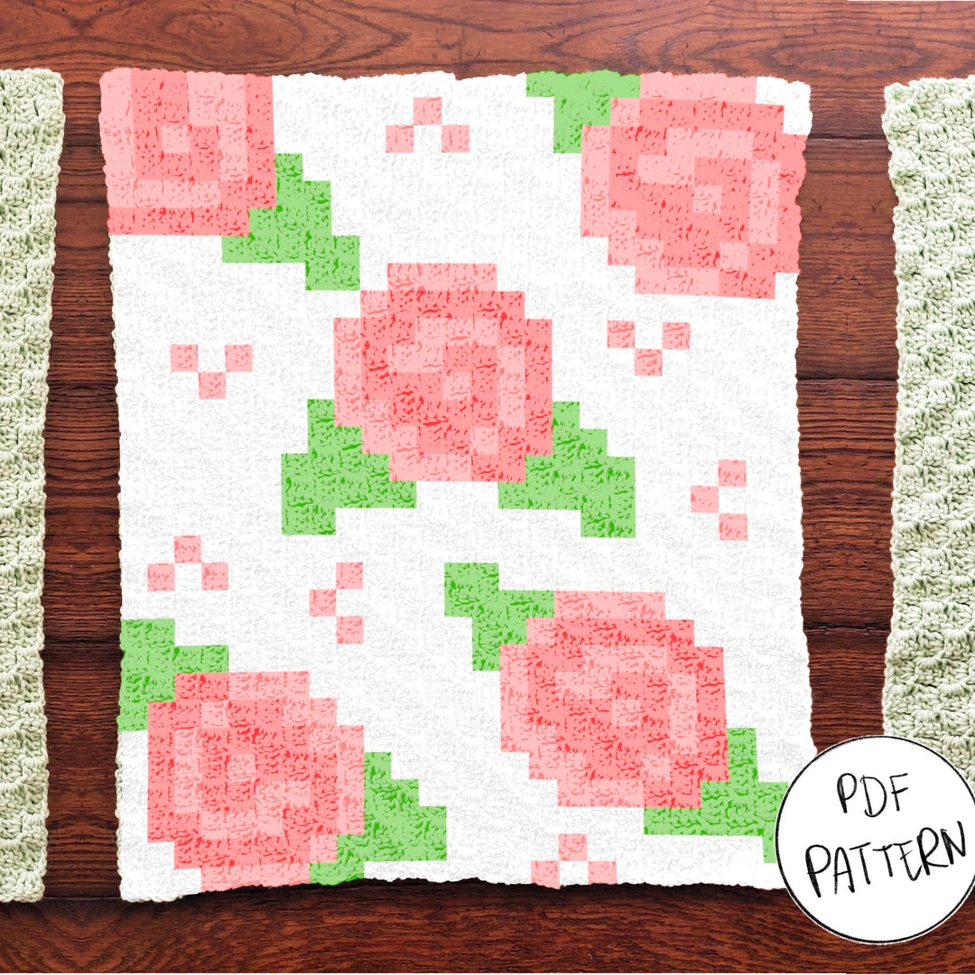 Rose C2c Baby Blanket Pattern, Roses Crochet Pattern, Crochet Baby ...