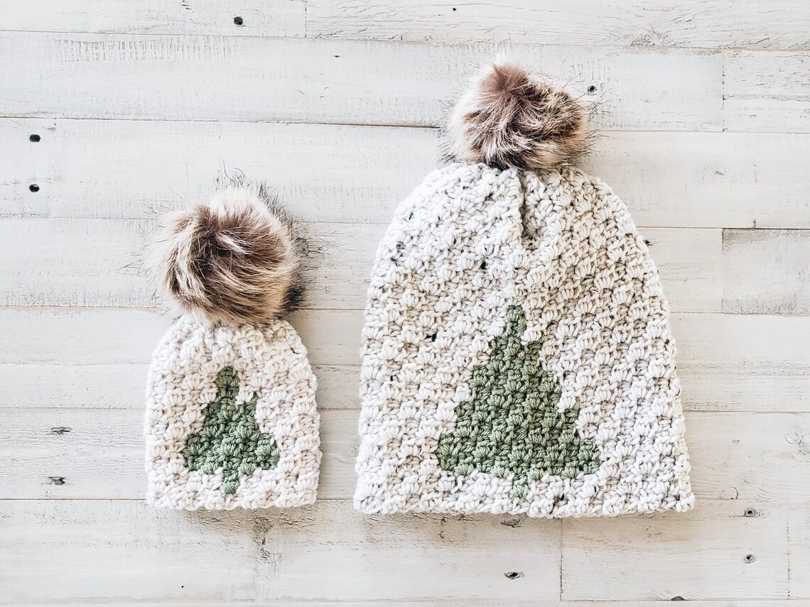 C2C Crochet Hat Pattern Bundle: Christmas Beanies (PDF Pattern) - Etsy