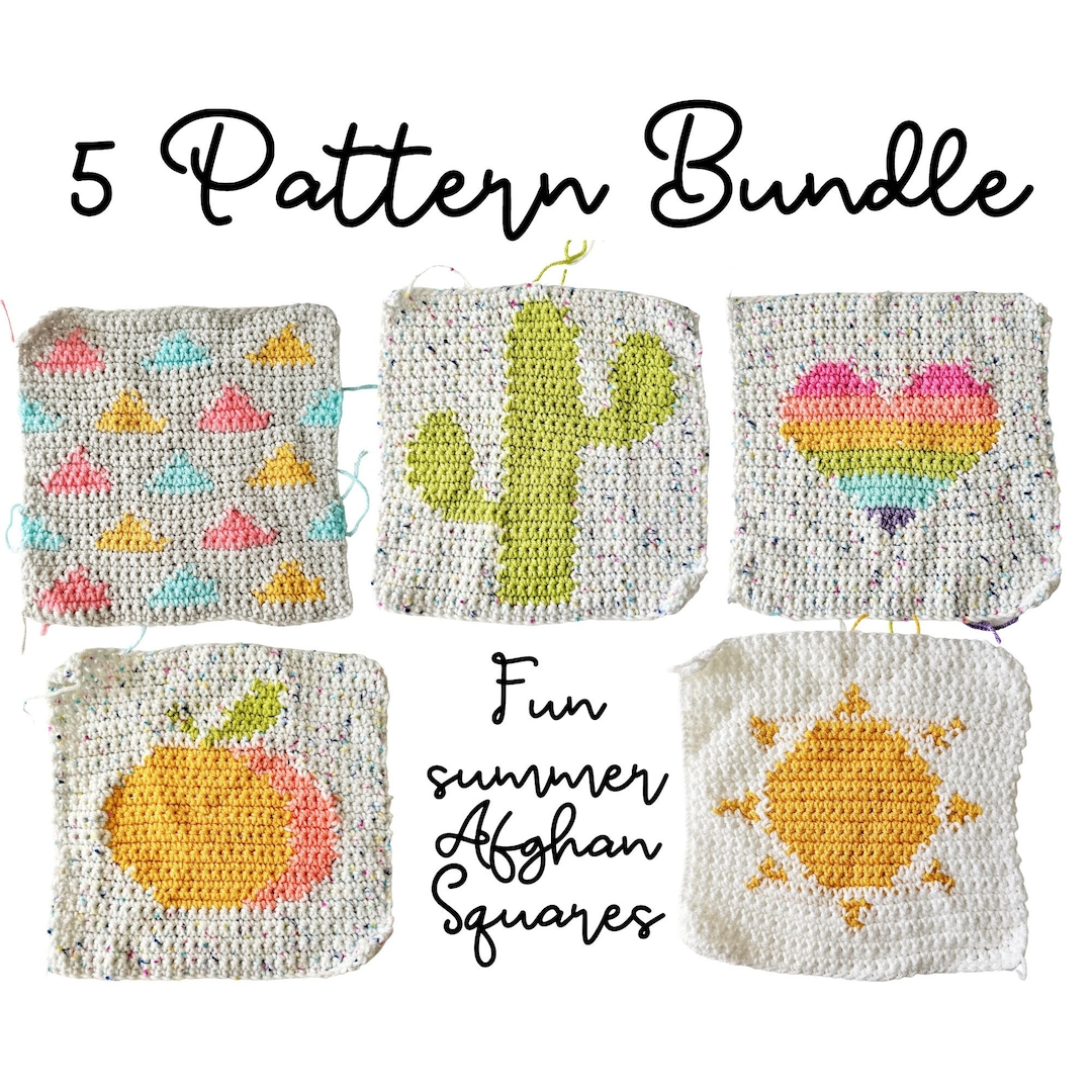 Cactus Blanket Crochet Pattern: Easy Afghan Squares (PDF Pattern) - Etsy