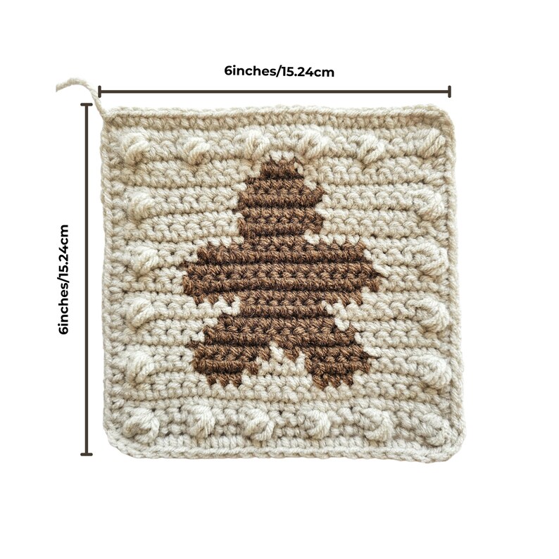 Gingerbread Man Crochet Blanket Square Pattern, Christmas Holiday (PDF ...