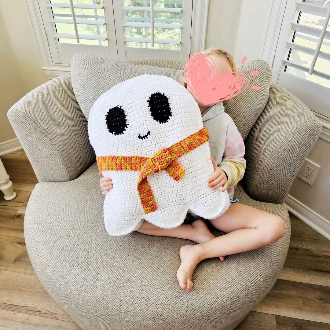 Ghost Crochet Plush, Large Ghost Pillow Crochet Pattern, Easy Crochet ...