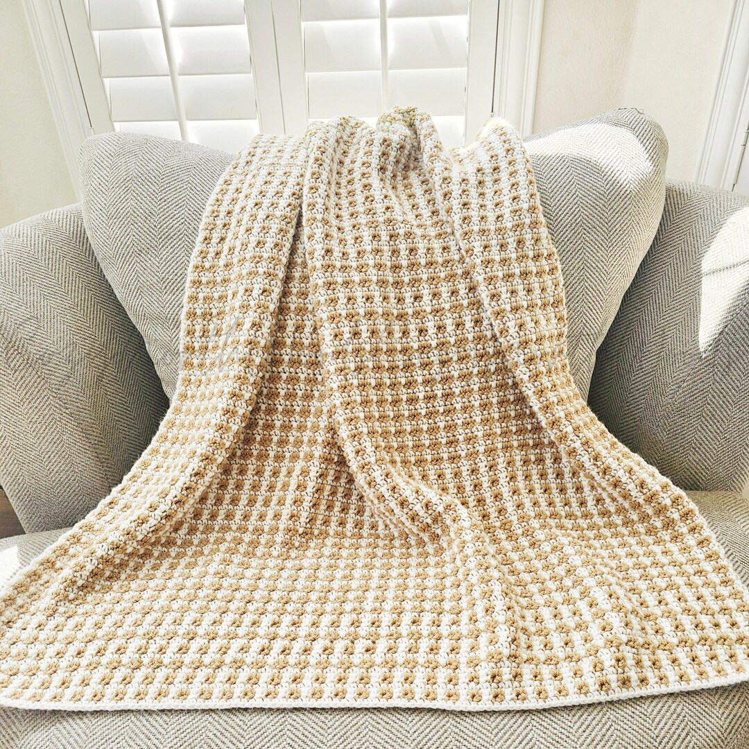 Crochet Pattern, Crochet Blanket, Windowpane Crochet Stitch Pattern ...