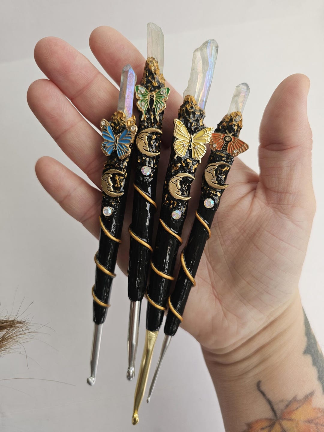 Crochet Hook, Crystal Wand Crochet Hooks, Handmade Crochet Hook Wands ...