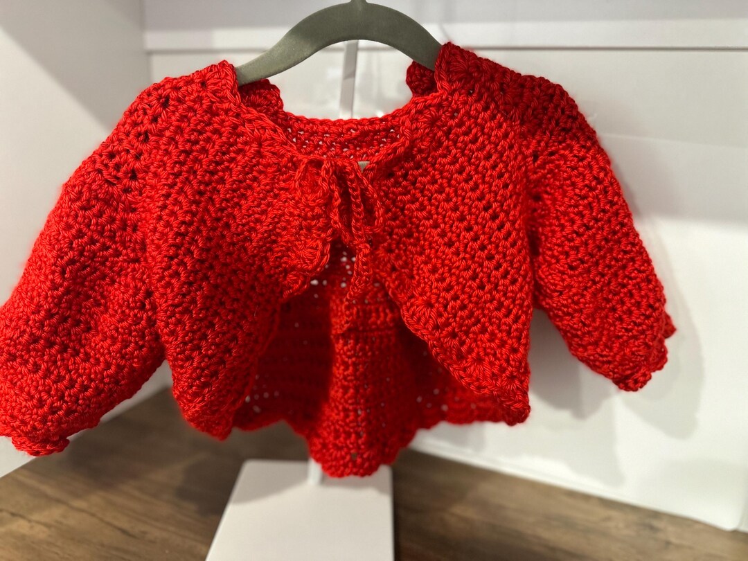 Girls Crochet Shrug Cardigan Perfect for Over Your Holiday Dress. - Etsy