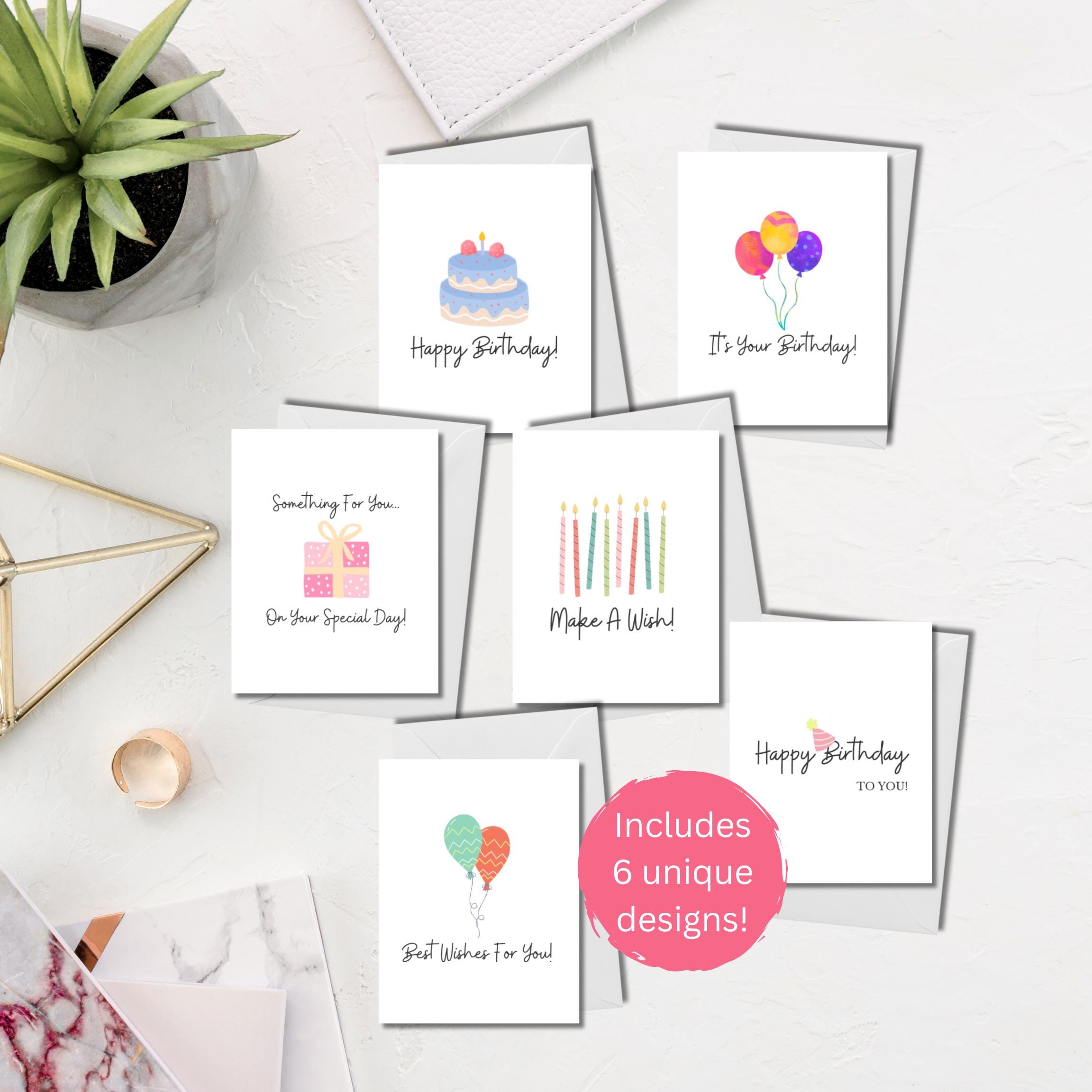 Happy Birthday Card Pack | Ships Fast | Gifts for Everyone - Etsy