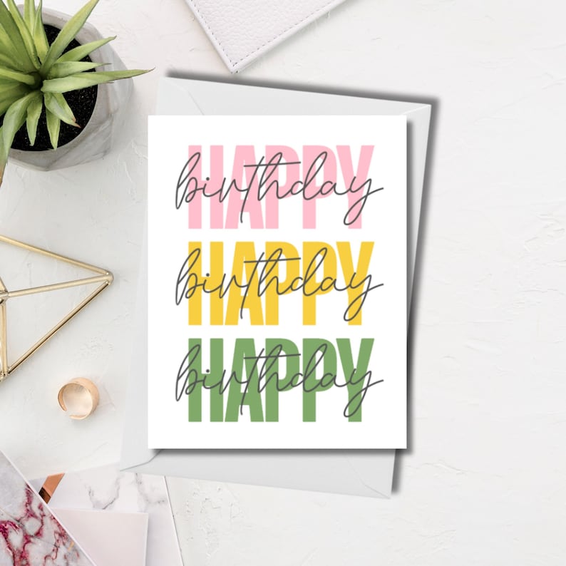 Happy Birthday Card Pack | Ships Fast | Gifts for Everyone - Etsy