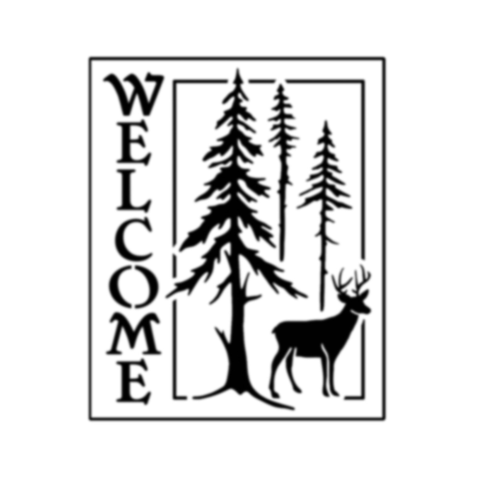 Deer Welcome Sign, (svg, Pdf, Dxf, Jpeg) Works With Cricut, Laser ...