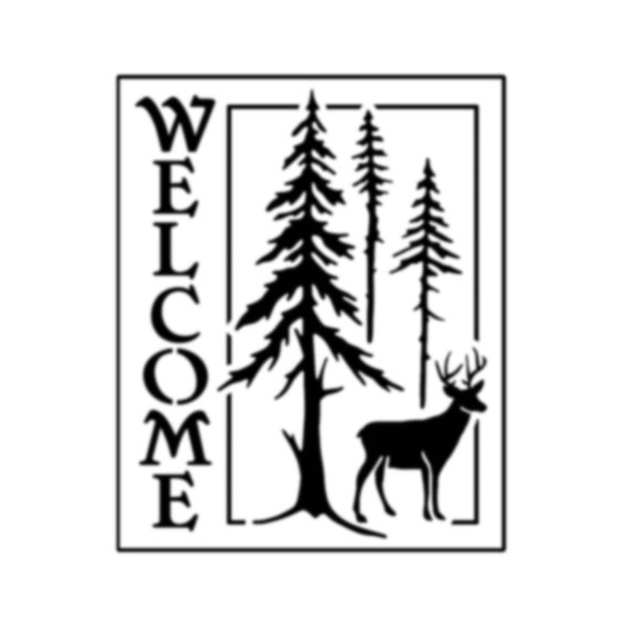 Deer Welcome Sign svg Pdf Dxf Jpeg Works With Cricut - Etsy