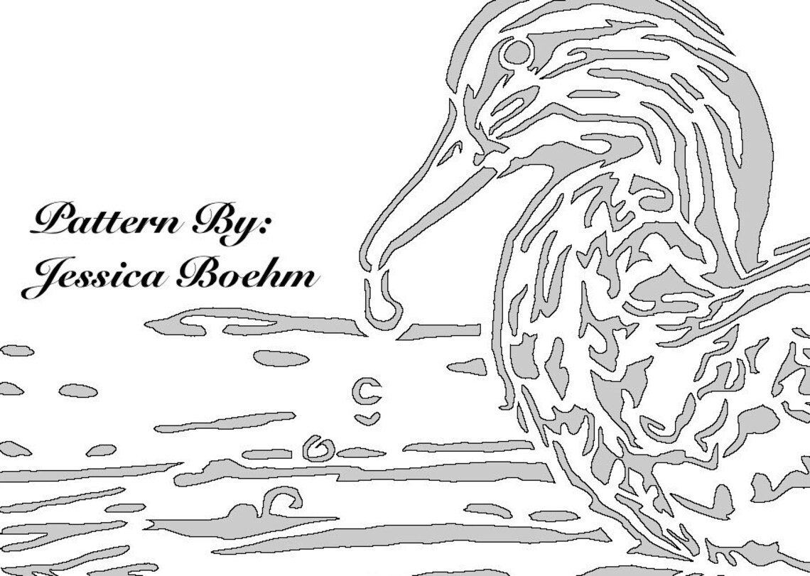 Duck Scroll Saw Pattern dxf Svg Pdf Jpeg - Etsy Canada