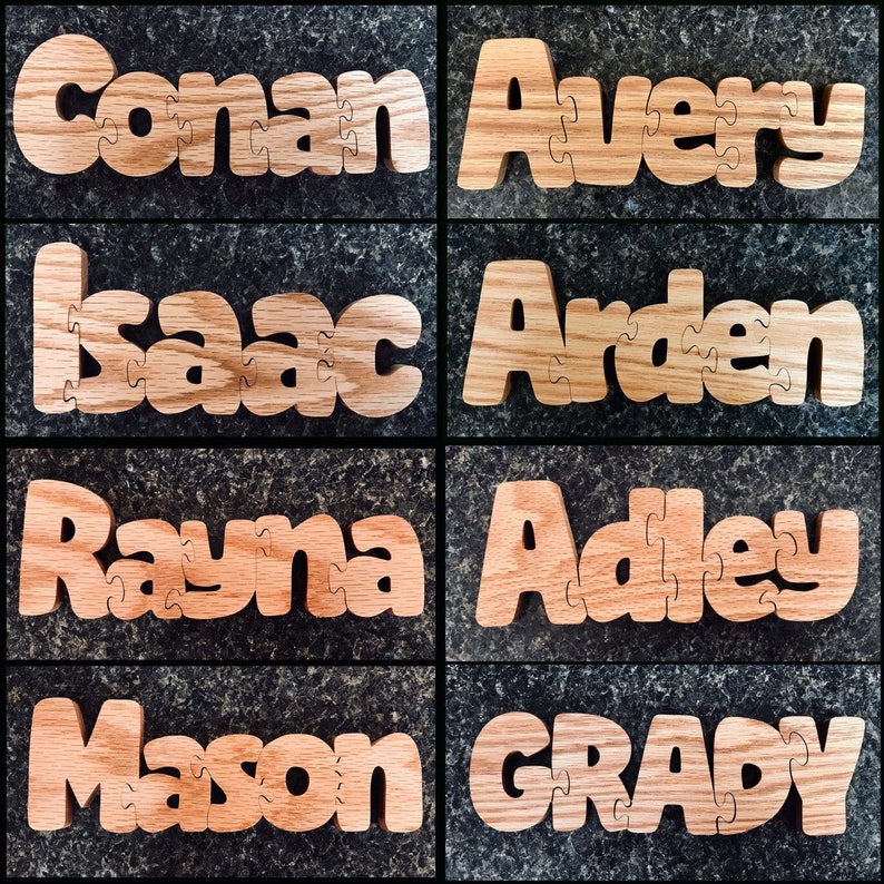 Custom Name Puzzle Pattern Scroll Saw Cricut Glowforge - Etsy