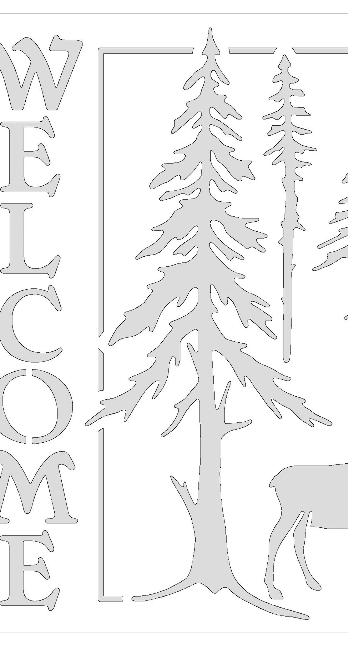 Deer Welcome Sign svg Pdf Dxf Jpeg Works With Cricut - Etsy