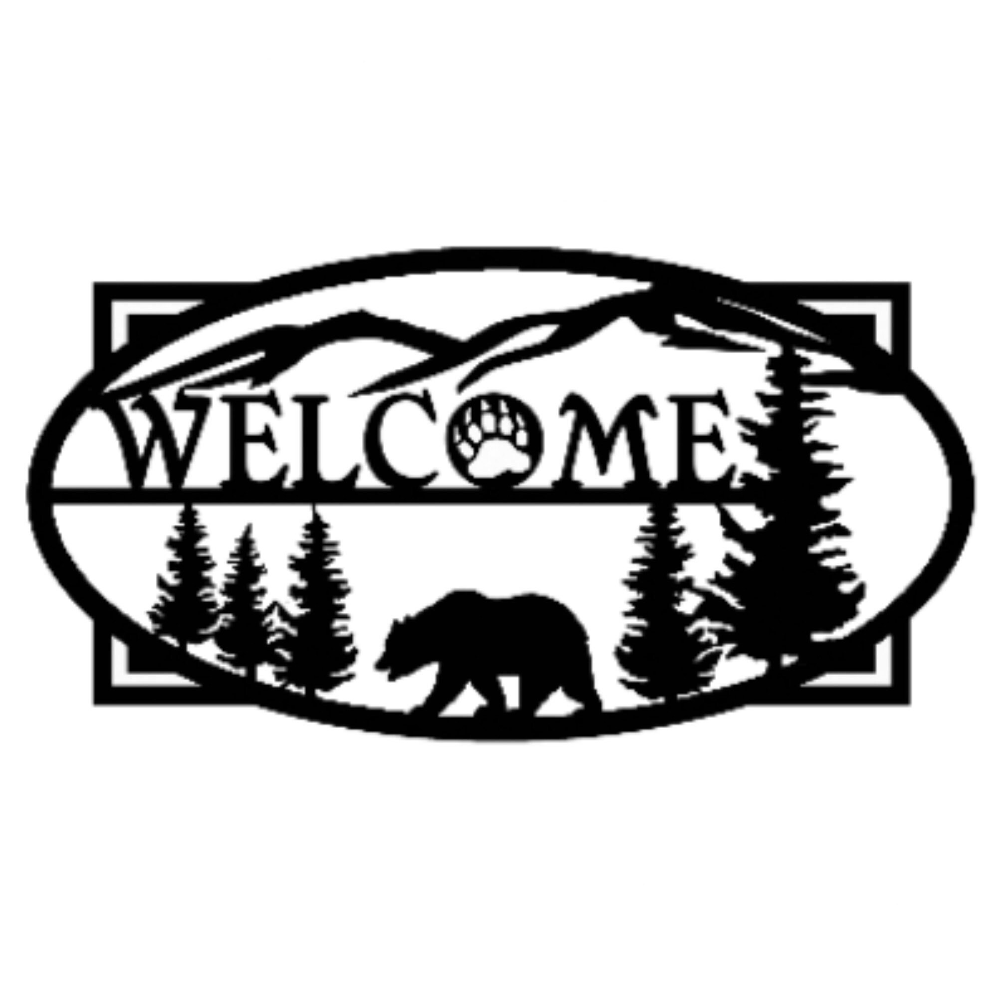 Bear Welcome Sign Jpeg Svg Pdf Dxf | Etsy