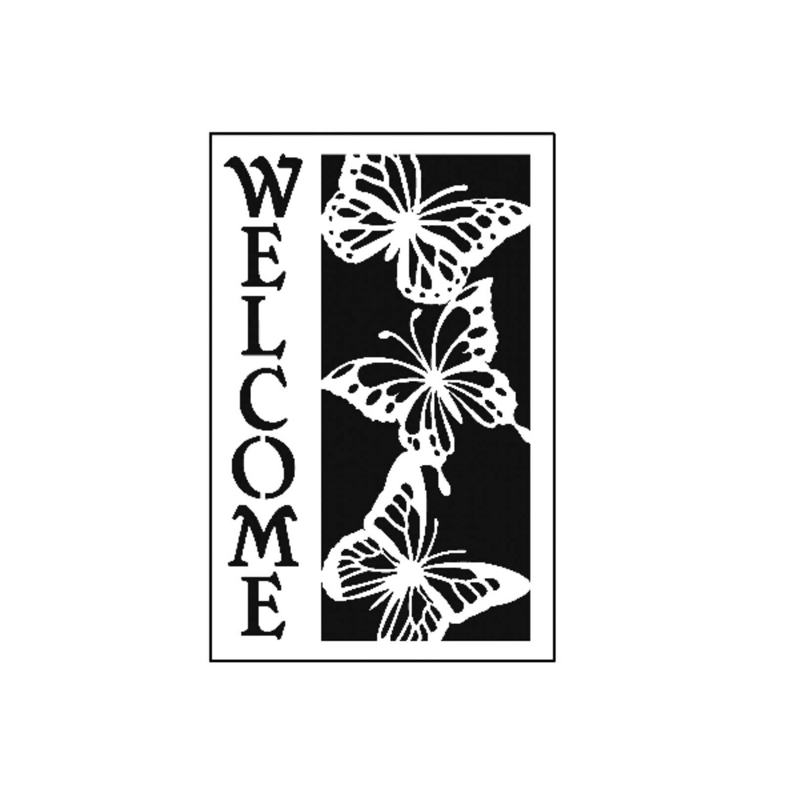 Welcome Butterfly Pattern (pdf, Jpeg, Svg, Dxf) - Etsy Australia