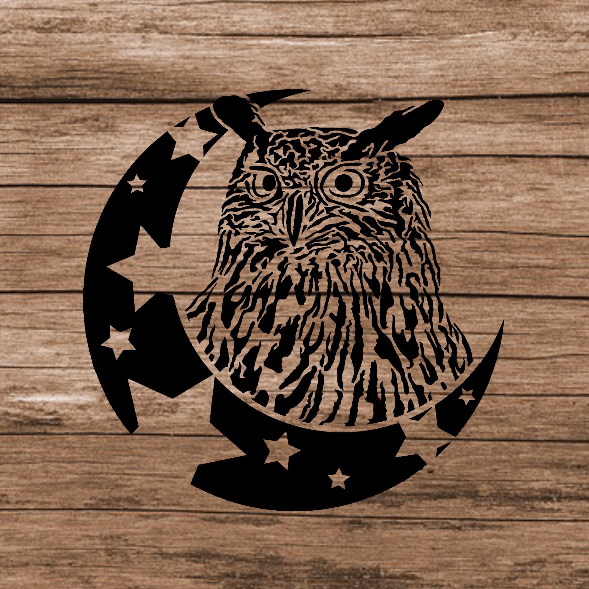 Owl Scroll Saw Pattern Jpeg Only. Moon - Etsy