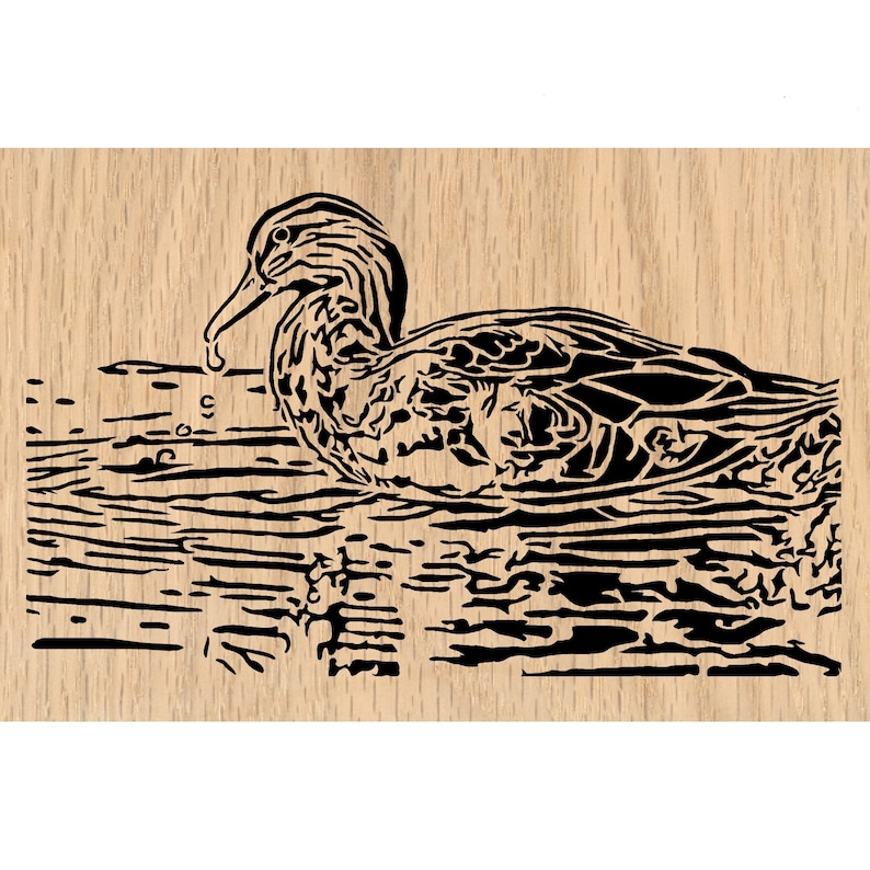 Duck Scroll Saw Pattern dxf Svg Pdf Jpeg | Etsy