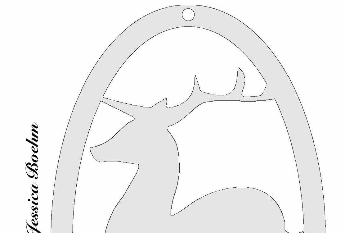 Deer Ornament Scroll Saw Patterns Pattern Scroll Saw Art | Etsy