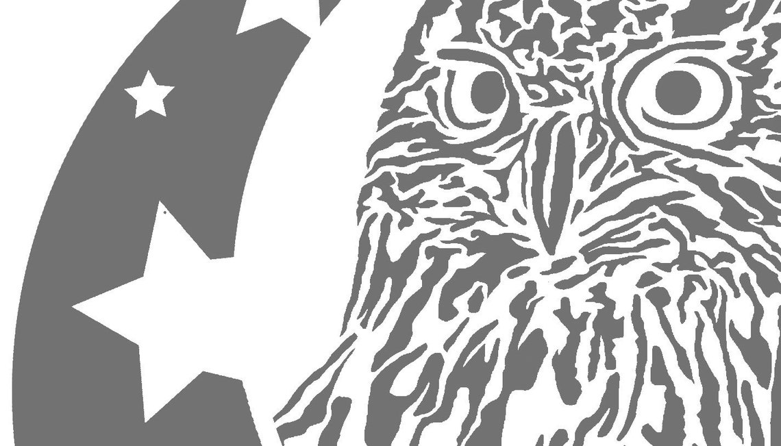 Owl Scroll Saw Pattern Jpeg Only. Moon - Etsy