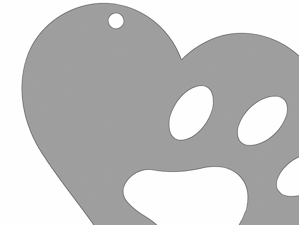Paw Print Ornament, Scroll Saw Patterns, Dog, Cat, Paw, Digital ...