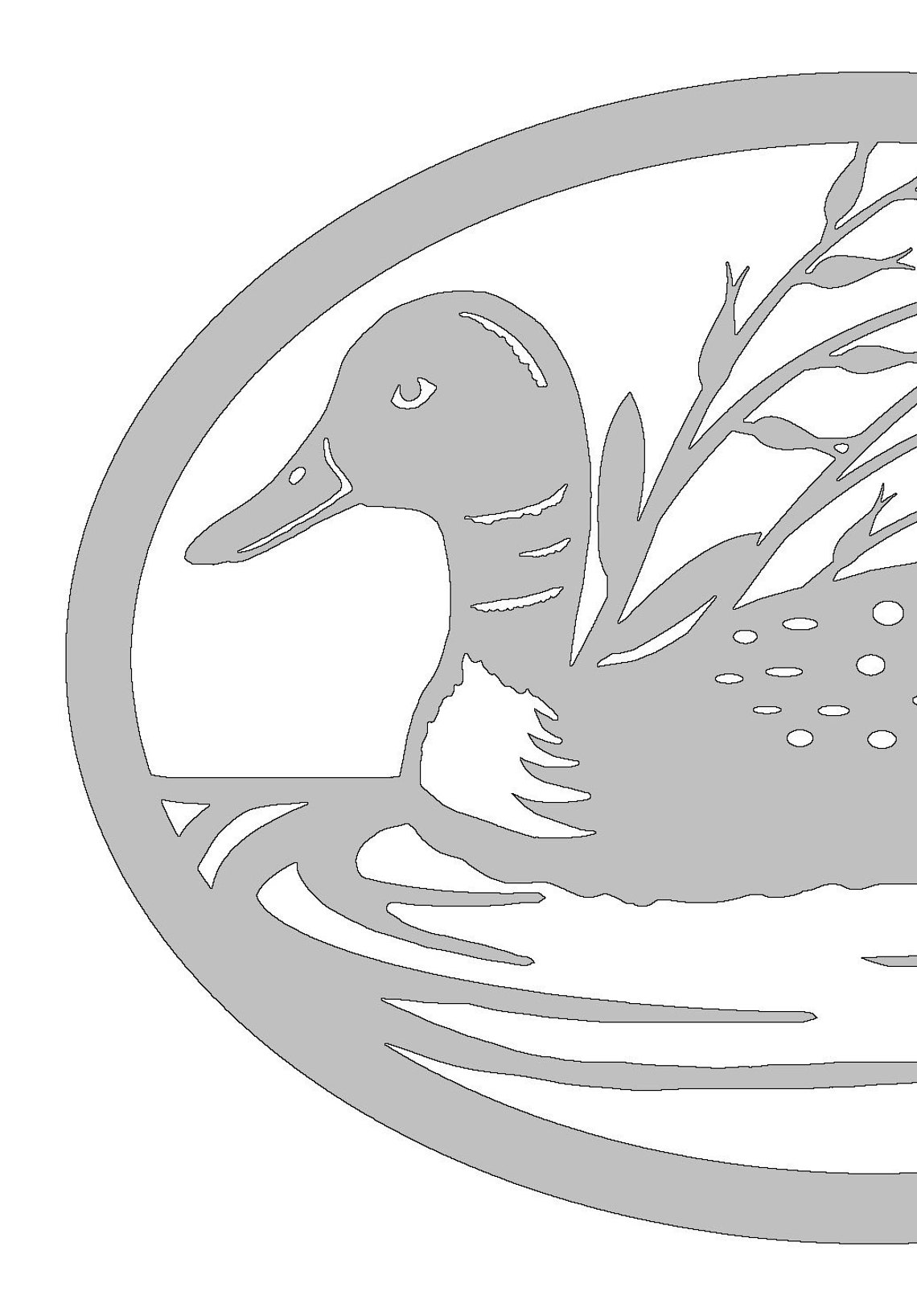 Loon Scroll Saw Pattern, PDF, JPEG, Svg, Dxf, - Etsy