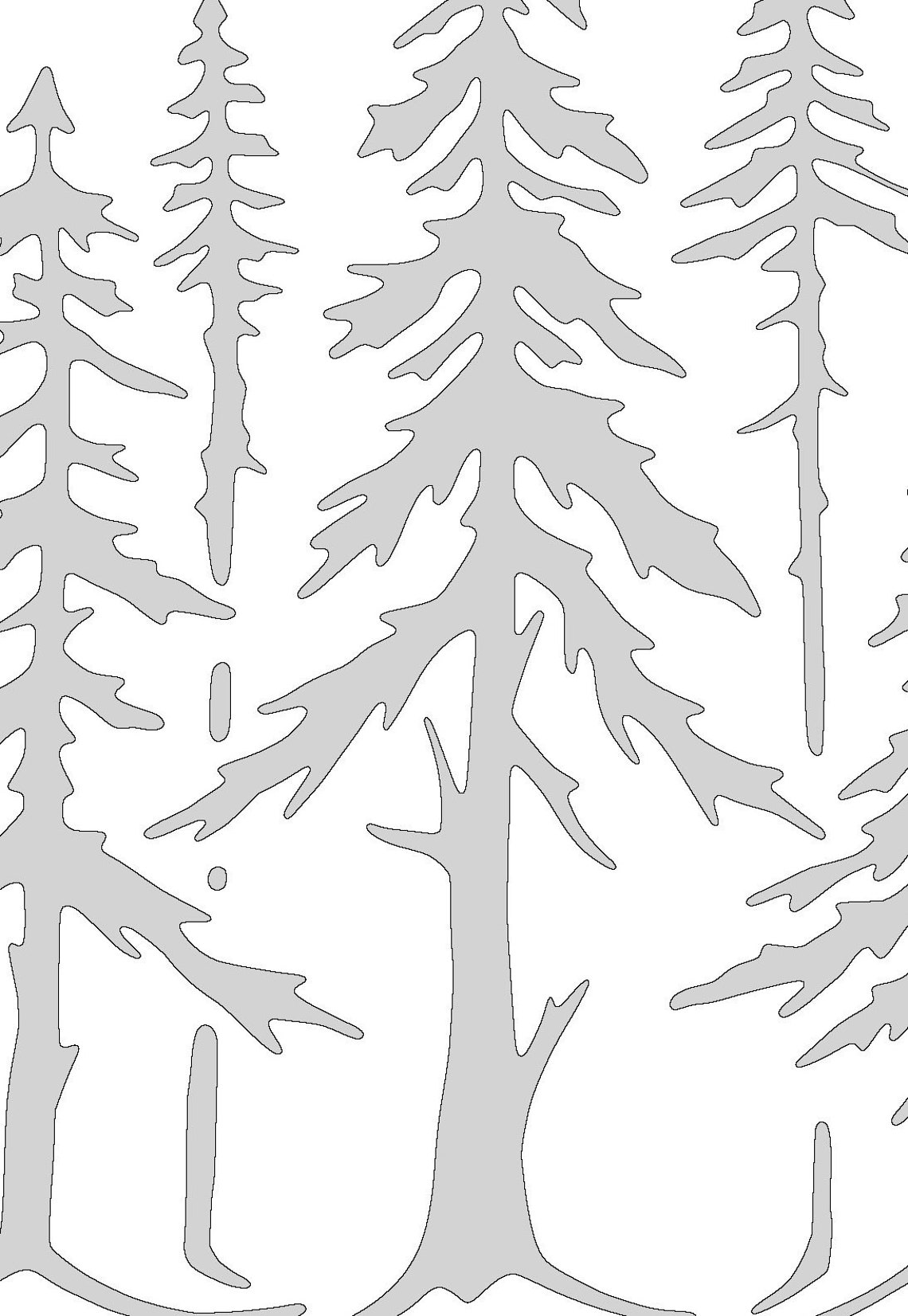 Pine Trees, Svg, Pdf, Jpeg, Dxf, Scroll Saw Patterns, Cricut Files ...