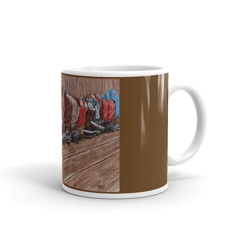 Western Coffee Mug Cowboy Boot Coffee Mug Original Art - Etsy