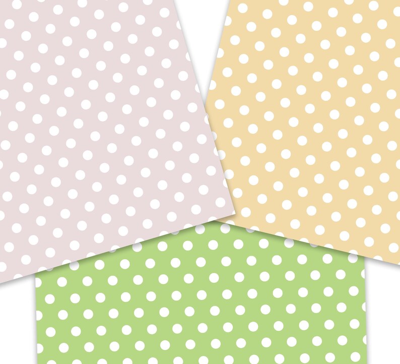 Pastel Dot Digital Paper, Dot Background Bundle, Scrapbook Paper ...