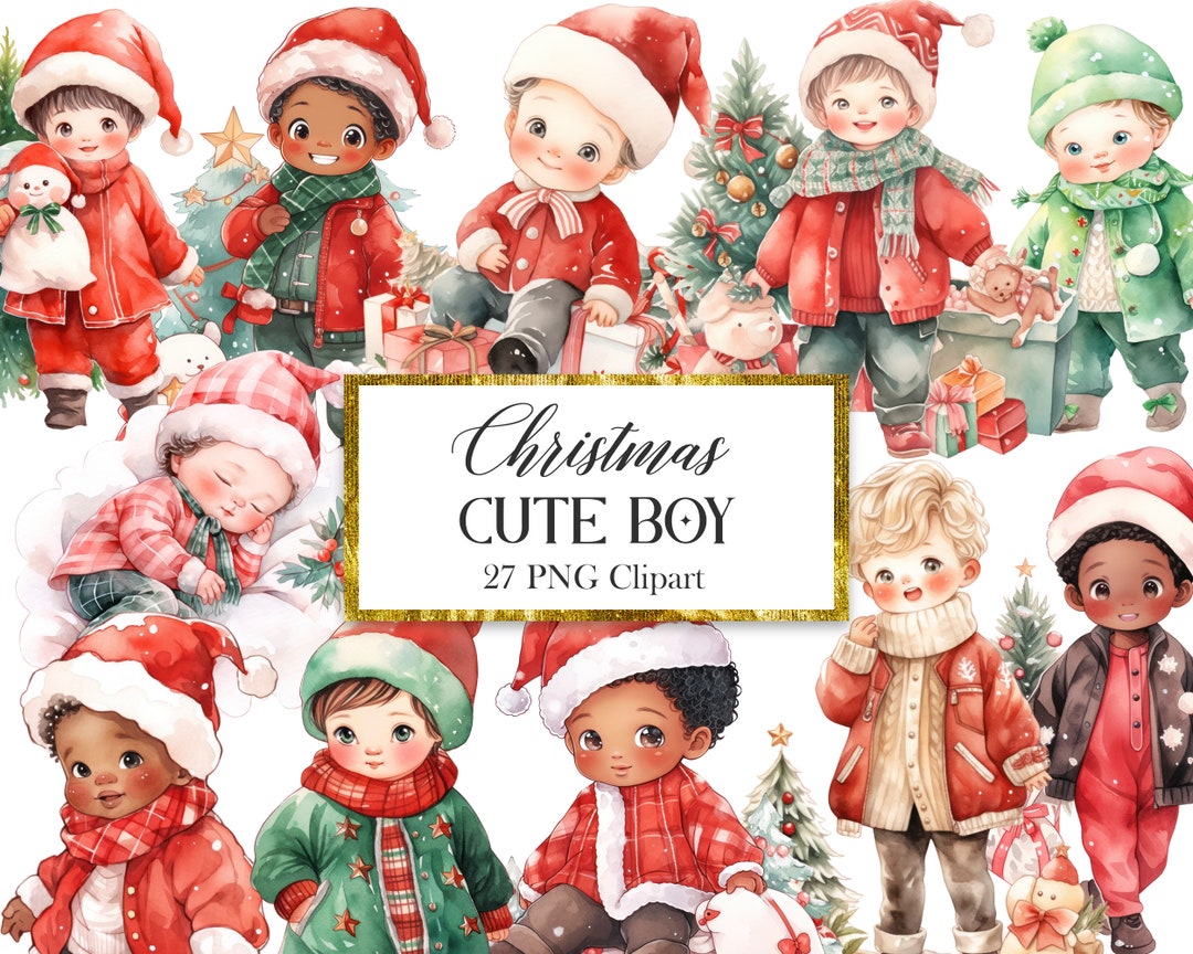 Christmas Boy PNG Clipart, Christmas Cute Boy Sublimation, Digital ...