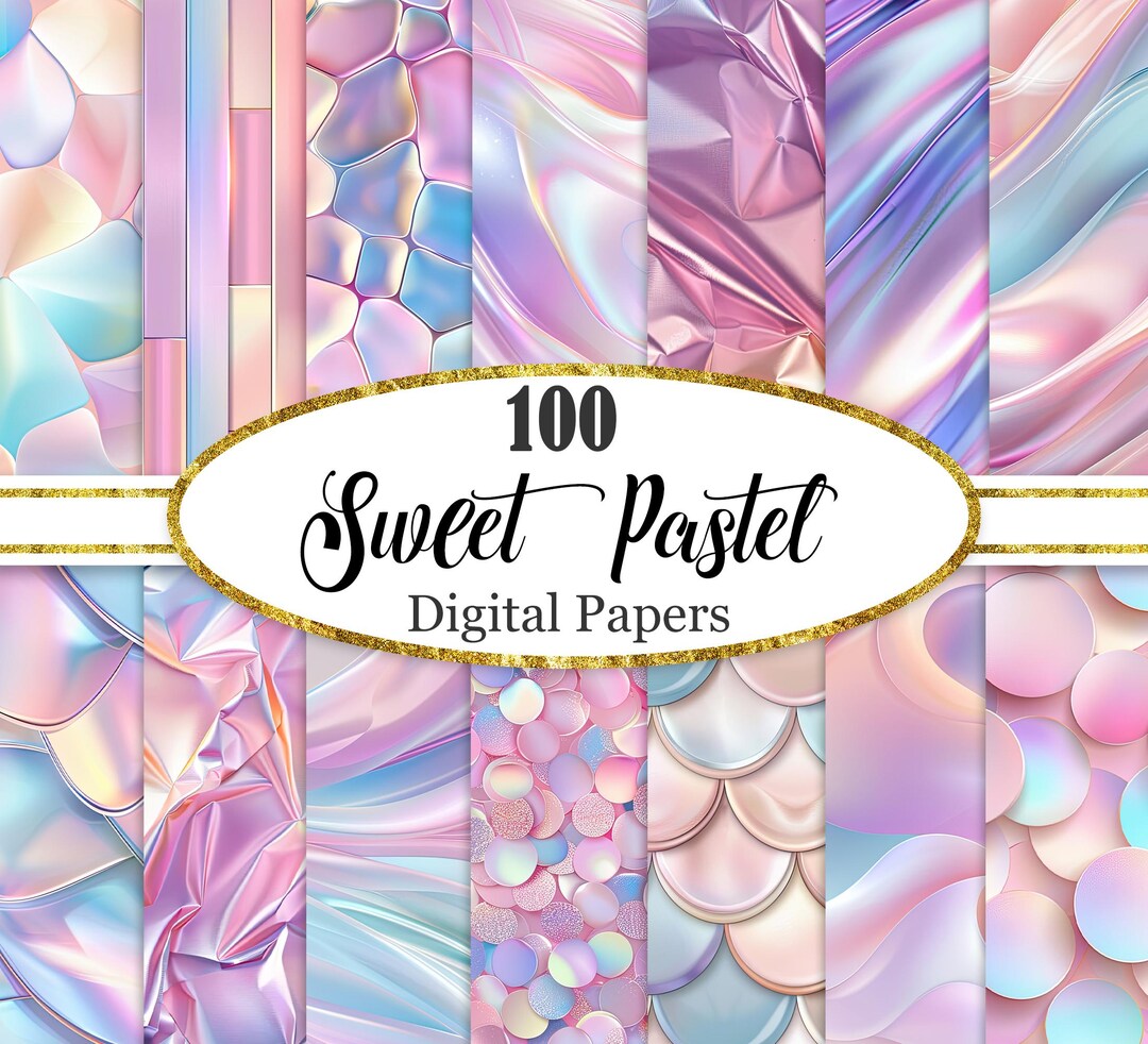 Sweet Pastel Digital Paper, Pastel Background Bundle, Marble, Pastel ...