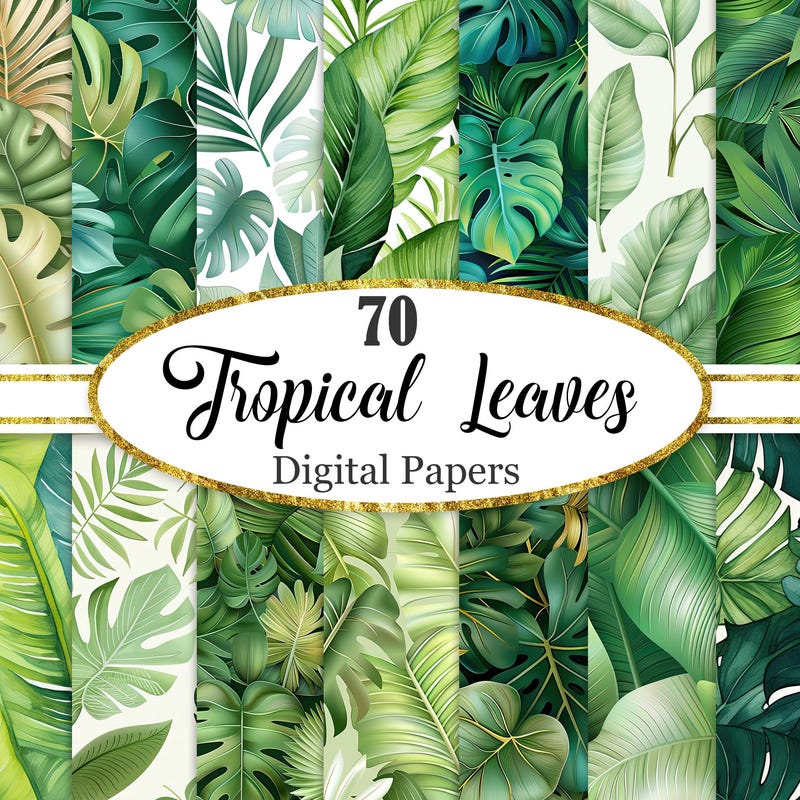 Tropical Background Paper - Etsy