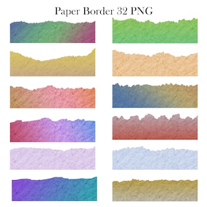 Paper Border Clipart, Torn Paper PNG, Scrapbooks, Junk Journal ...