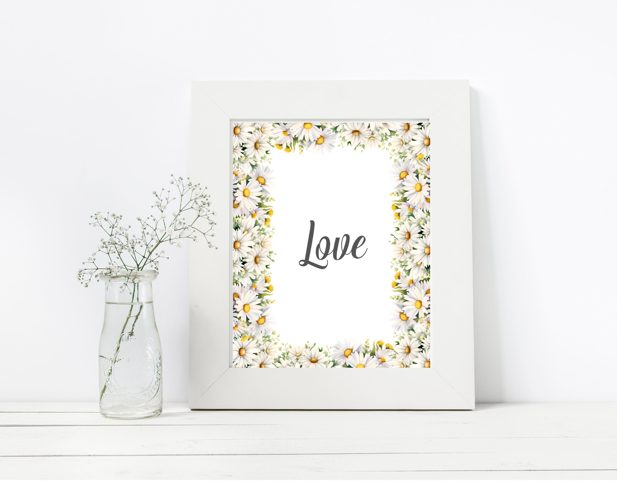 Daisy PNG, Daisy Border Clipart, Watercolor Daisy Clipart Bundle ...