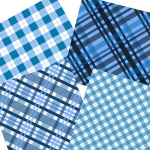 Plaid Digital Paper Pack, Gingham Background Bundle, Scrapbook Papers ...