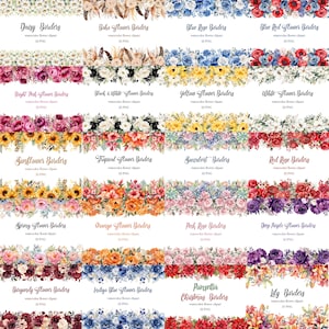 Flower Clipart Bundle, Watercolor Floral Clipart, Flower PNG ...