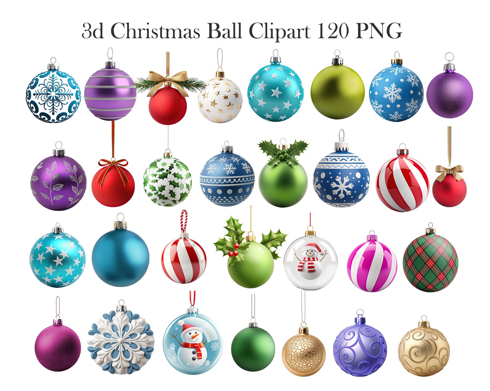 Christmas Ball PNG, Christmas Ornament Clipart, Sublimation, Christmas ...