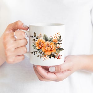 Orange Rose PNG, Watercolor Orange Rose Border Clipart, Rose Corner ...