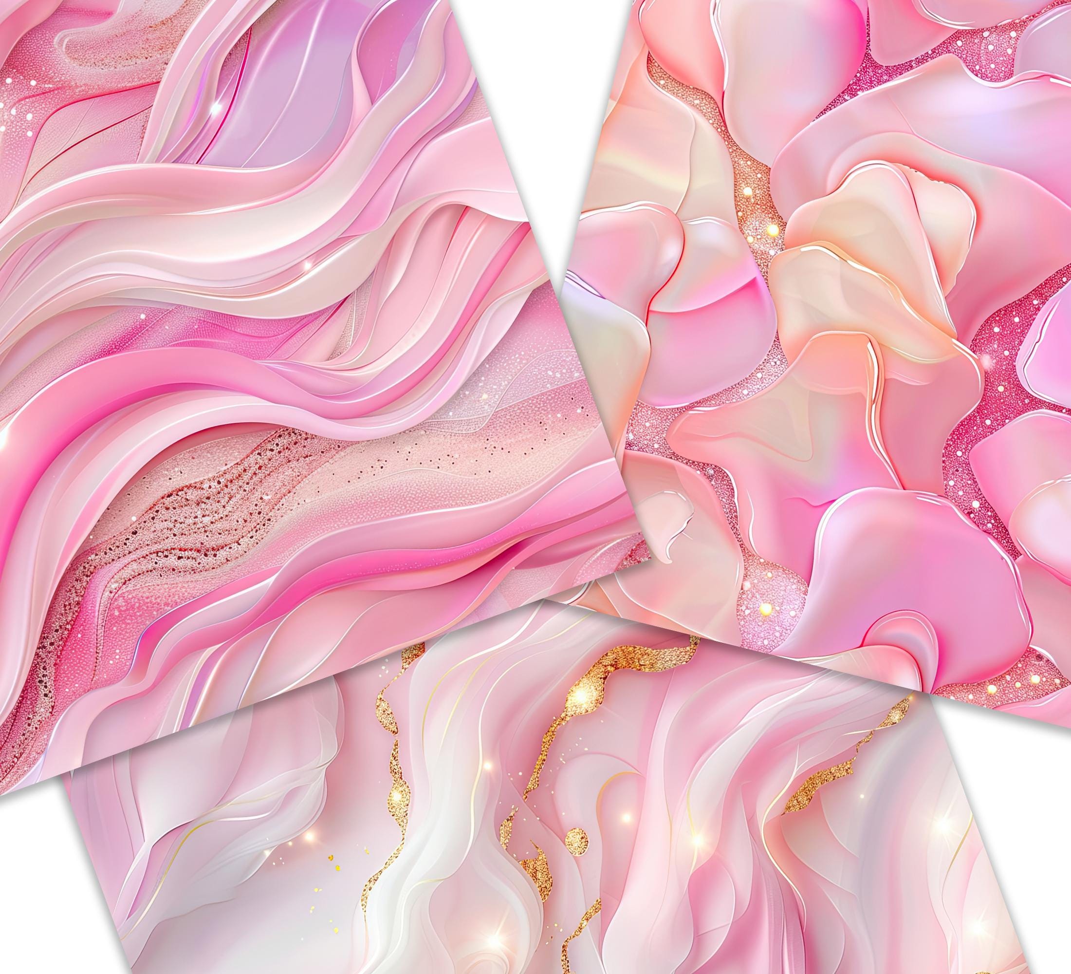 Pink Alcohol Ink Digital Paper, Pink Background Bundle, Scrapbook ...