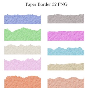 Paper Border Clipart, Torn Paper PNG, Scrapbooks, Junk Journal ...