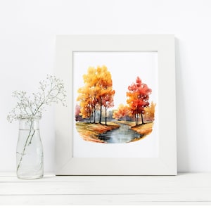 Autumn Clipart Bundle, Fall Clipart, Watercolor Autumn PNG, Wreath ...