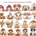 Cute Autumn Farm Clipart, Watercolor Fall PNG, Fall Sublimation ...