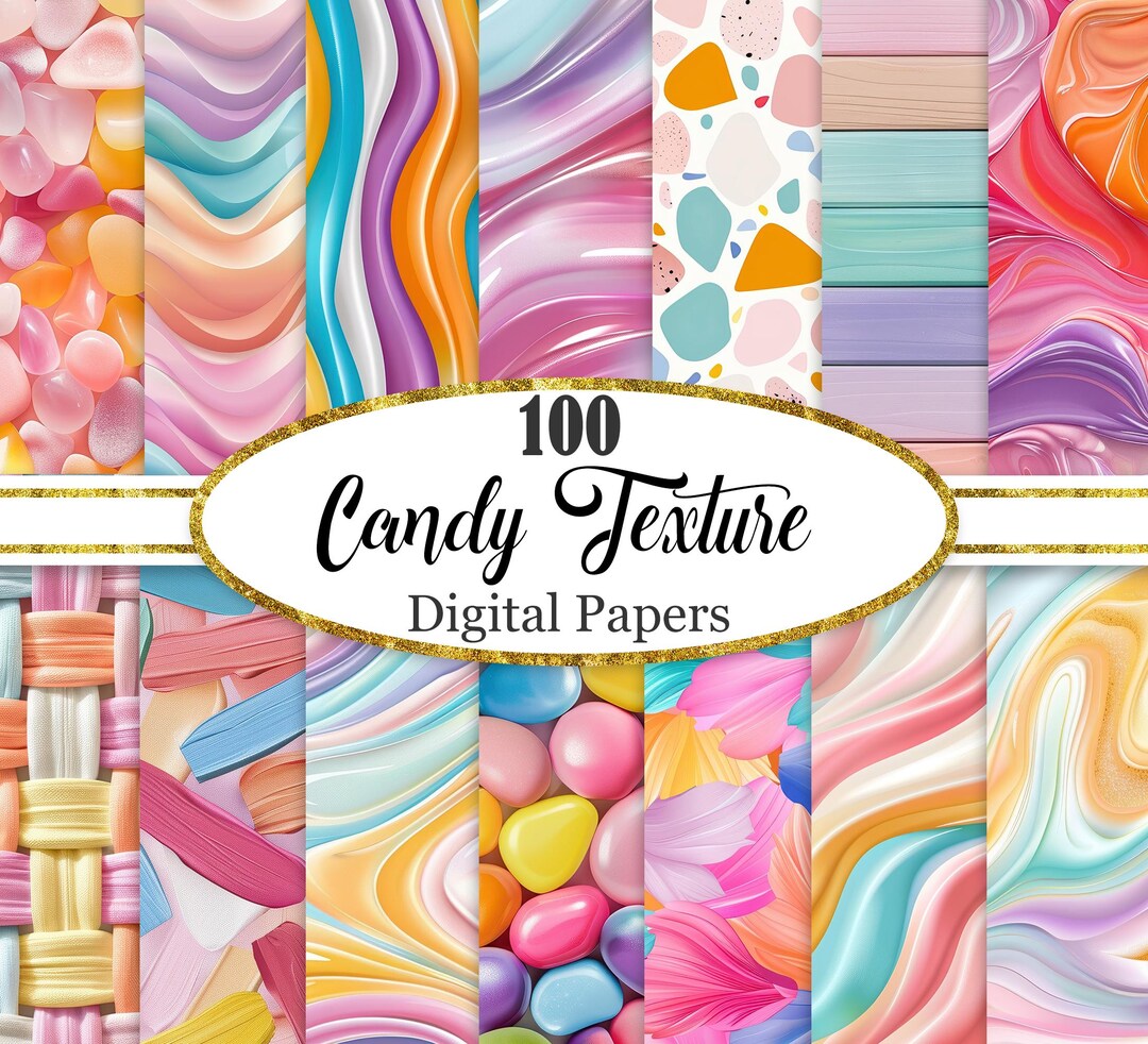 Candy Texture Digital Paper, Colorful Background, Scrapbook Papers - Etsy