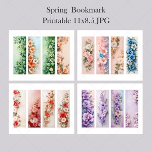 Spring Bookmark PNG, Flower Bookmark Sublimation, Digital Download - Etsy