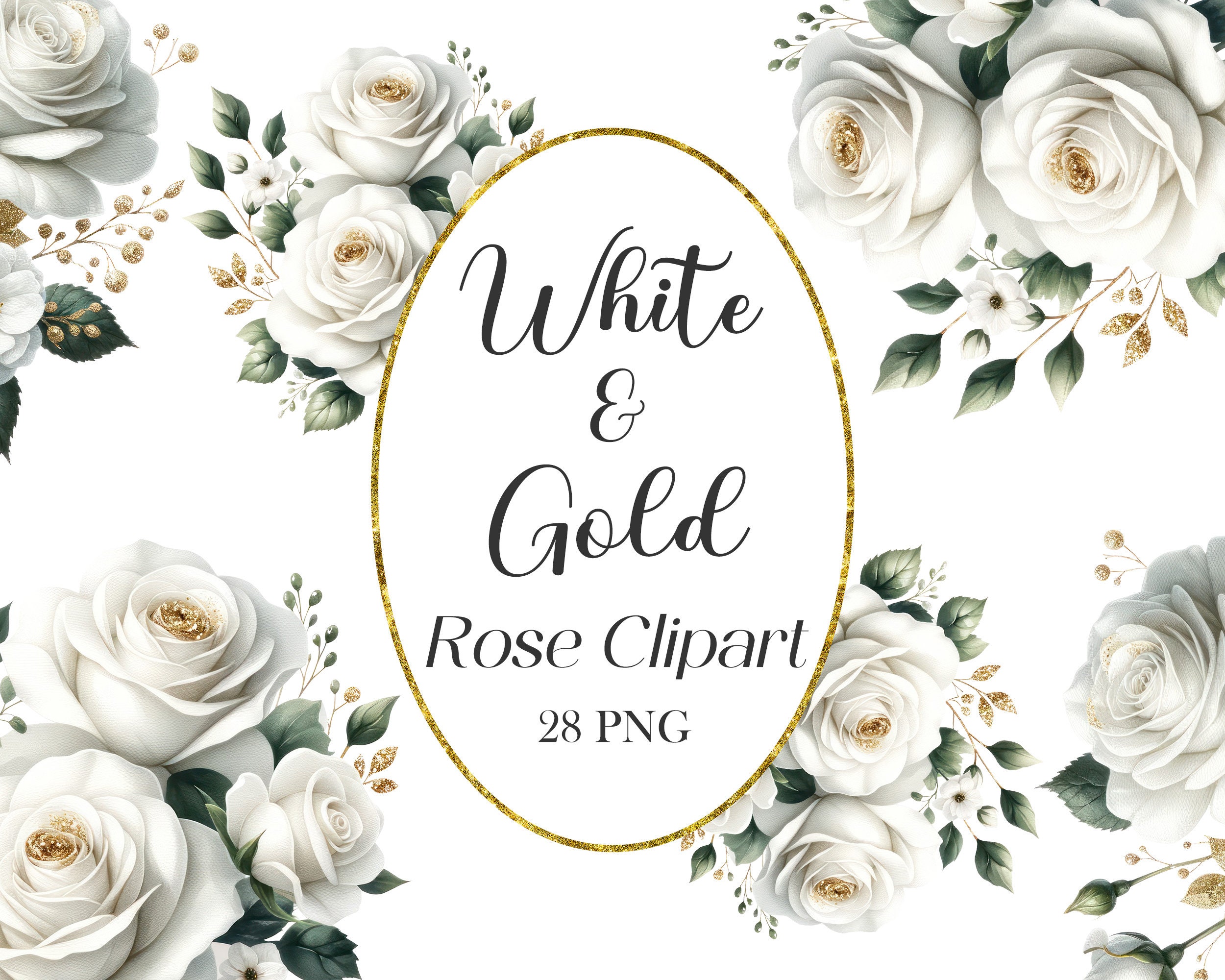 White Gold Rose PNG, Rose Clipart, Wedding Bouquet, White Flower ...